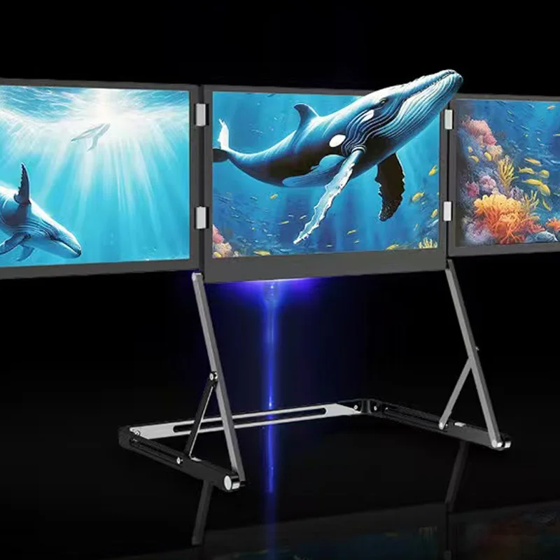 Quad Laptop Monitor 100% SRGB 16 Inch IPS Panel Portable Triple Screen ...