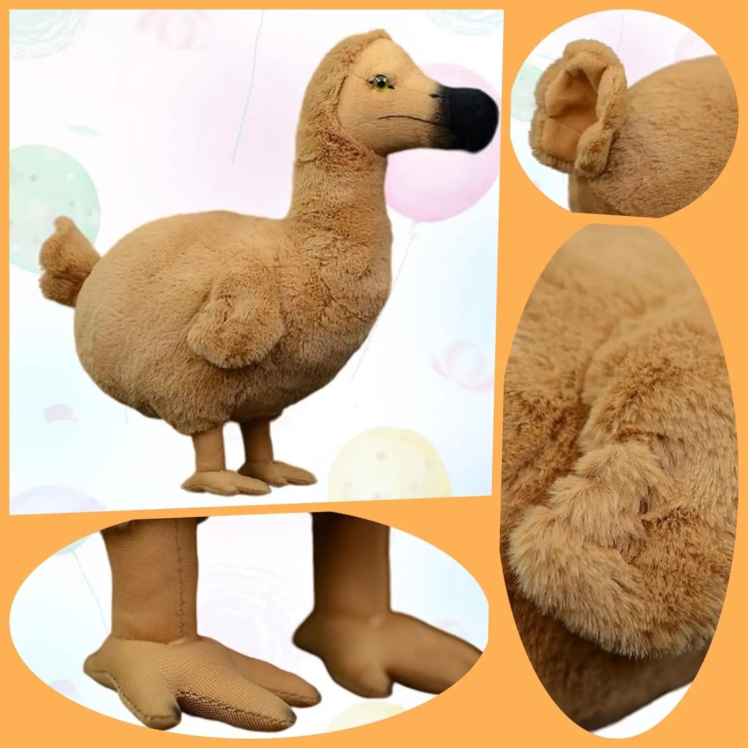 Custom Realistic Brown Dodo Bird Plush Toy - Buy Plush Dodo Toy ...