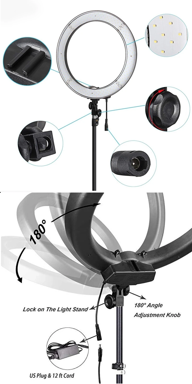 18 Inch 48cm Led Ring Light Oem Studio Photographic Lighting Make Up ...