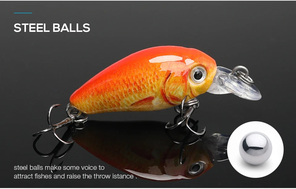 Custom or Blanks 3.6g 36mm Mini Crankbait Set Artificial Small Fishing ...