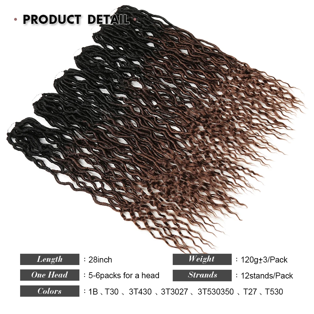 Faux Locs Synthetic Crochet Hair Goddess Large Chana Locs With Soft ...