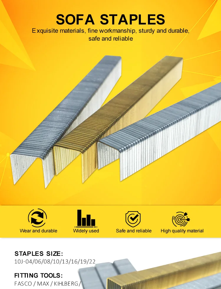 Zinc Plated Stainless Steel U-Type Nail Sofa Furniture Staple 10J ...