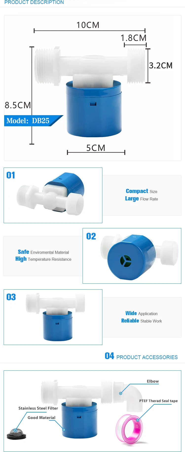 Water Tank Automatic Filling Control Valve 1 Inch Water Tower Float ...