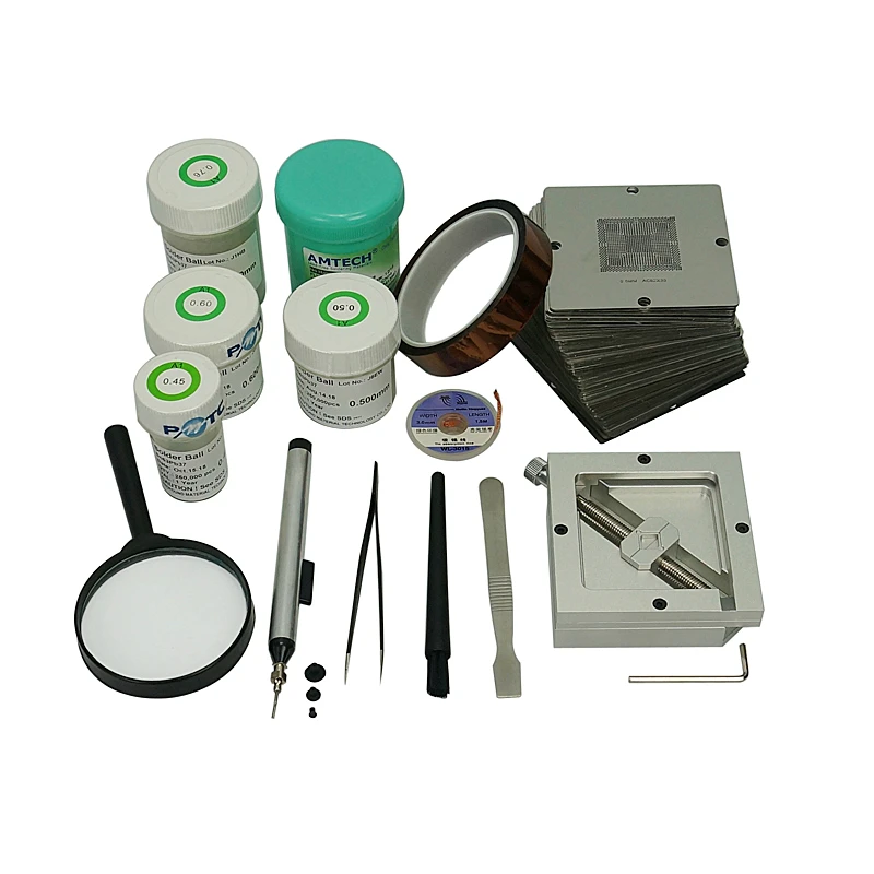 Bga Stencils 184pcs Template Bga Reballing Station Solder Balls Solder ...