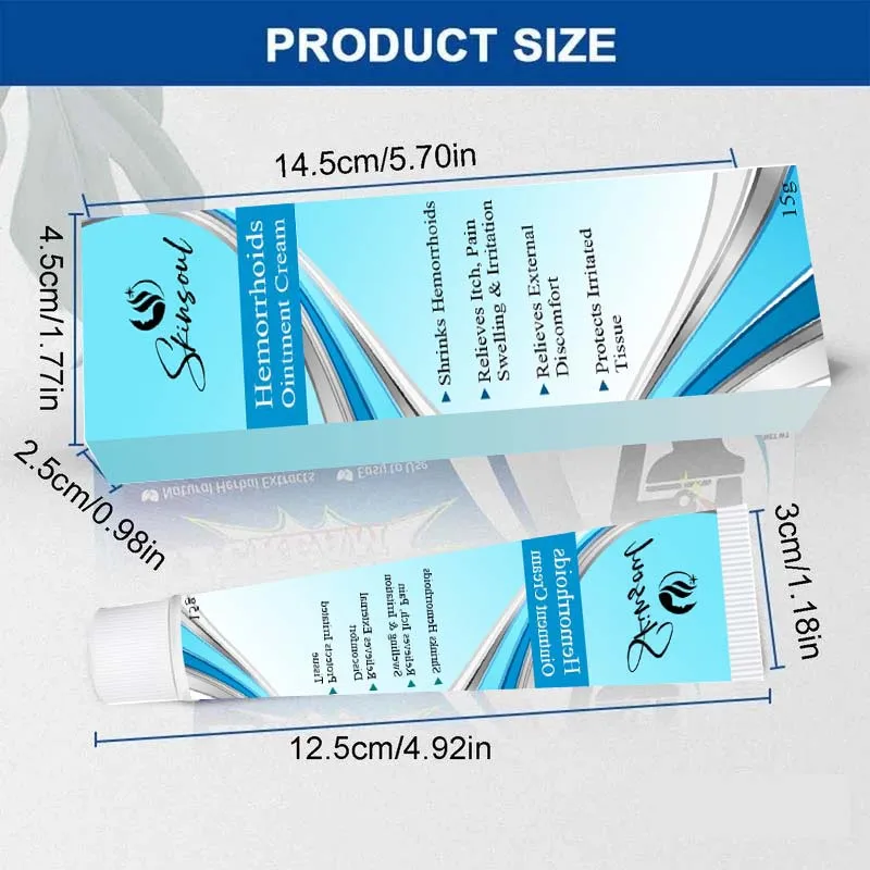 Skinsoul Plant Herbal Hemorrhoids Cream - Relief for Almoranas