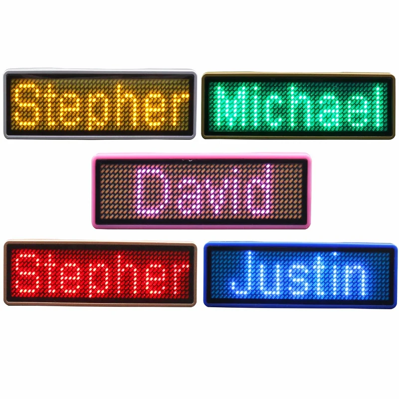 LED Name Badges for Mini LED Signs - Electronic Badges