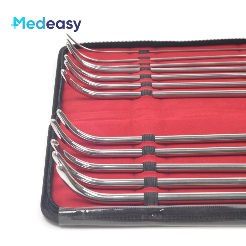 12 Pieces Stainless Steel Urethral Sounds Sets - Hegar Dilator Kit