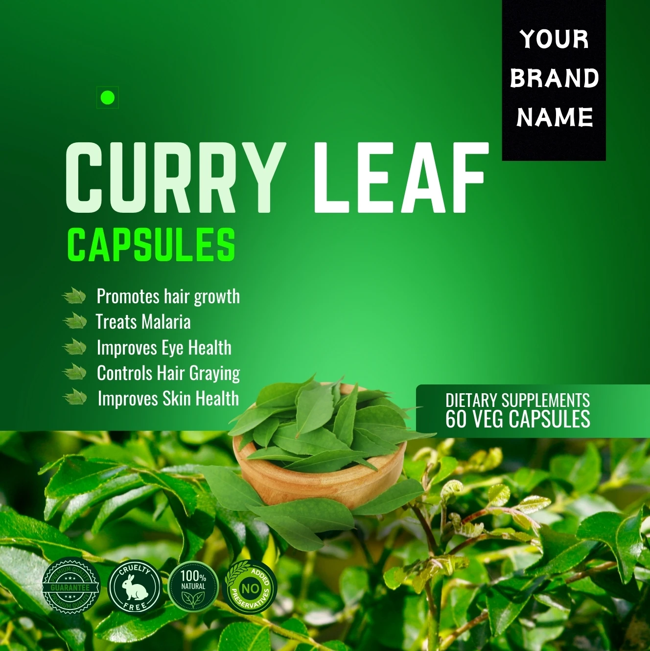 Natural Curry Leaf Tablets Made From Fresh Curry Leaves Pure ...