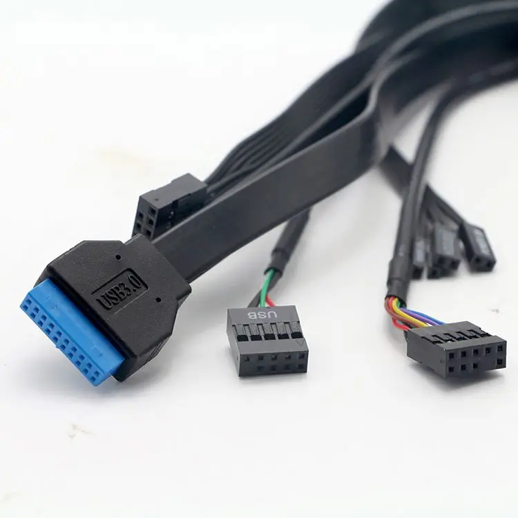 Computer Case PCB Cable - Dual USB & HD Audio Connectors
