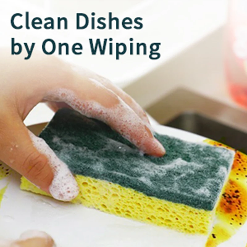 Durable Kitchen Dish Cleaning Reusable Washable Cellulose Sponge ...