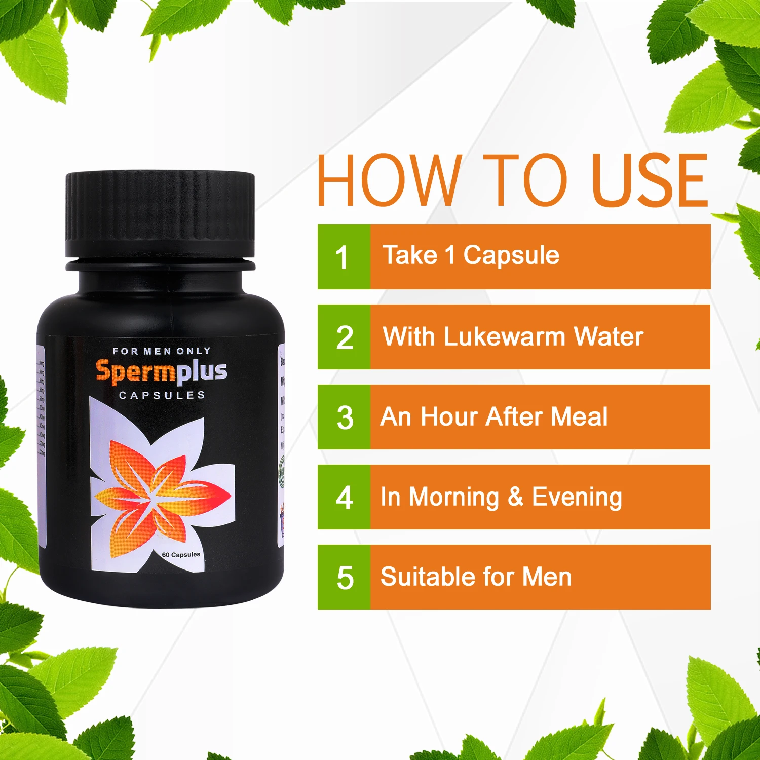 Best Quality Ayurveda Herbal Sperm Capsule For Men Herbal Sperm Capsule ...