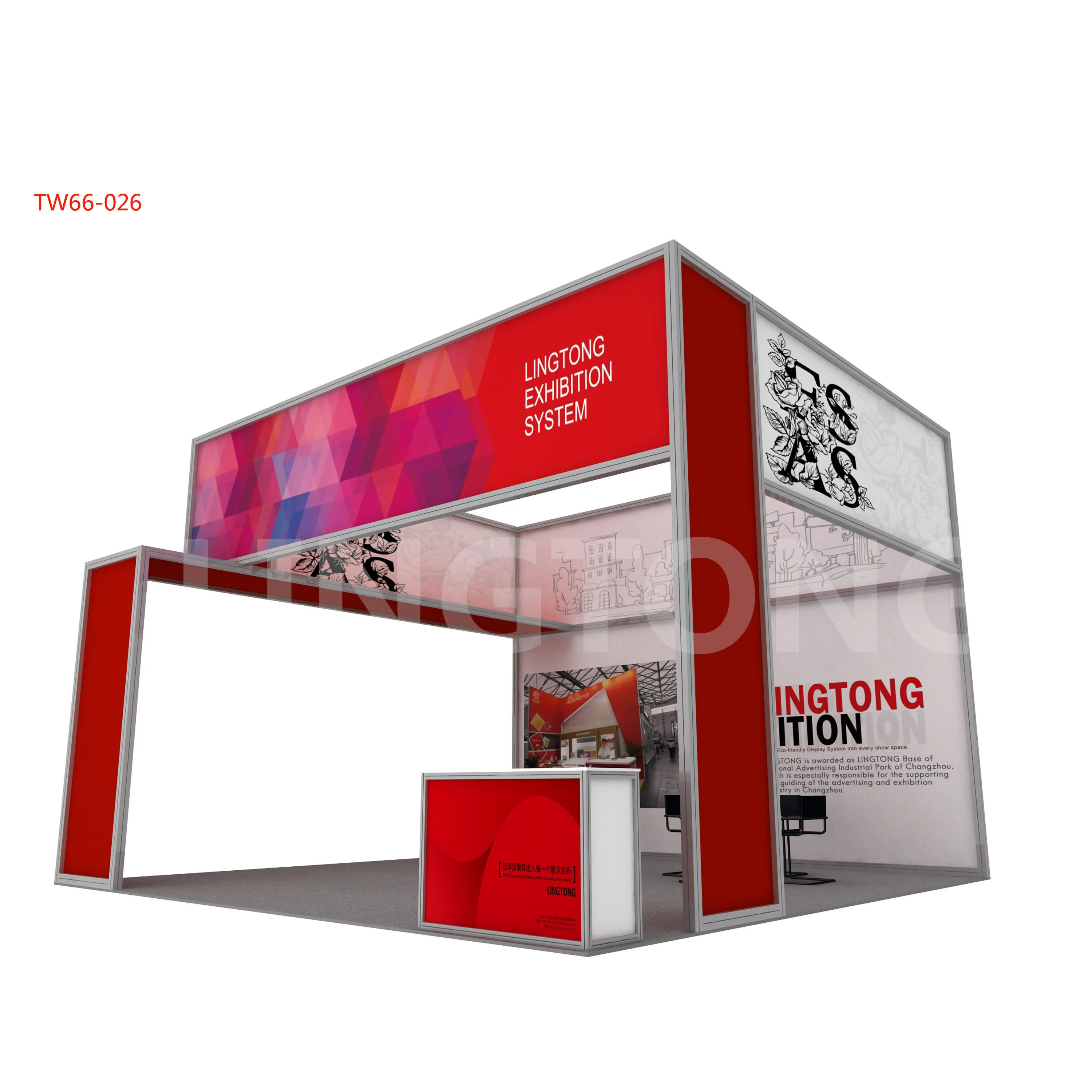 6x6 Aluminum Profile Exhibition Display Booths For Exhibition Center ...