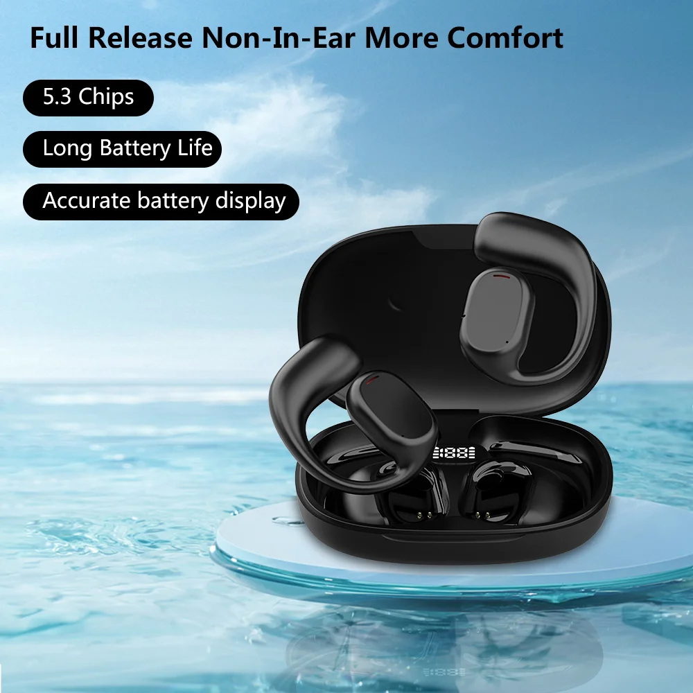 OWS Air Conduction TWS Bluetooth 5.3 Headset - Sport Open Ear Wireless ...