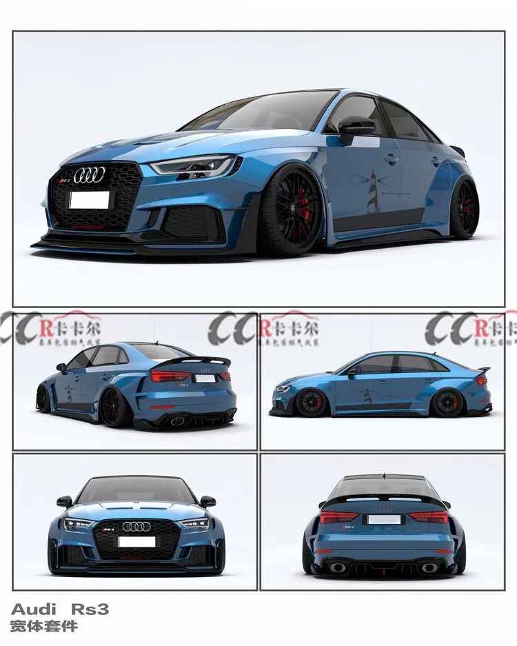 Audi Rs3 Carbon Fiber Wide Body Kit With Spoiler & Oem | Wholesale