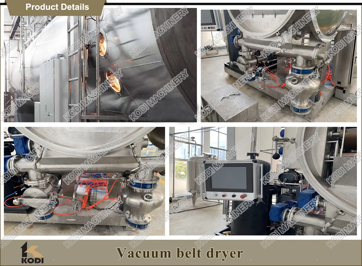Industrial Continuous Conveyor Vacuum Belt Dryer for Efficient Food ...