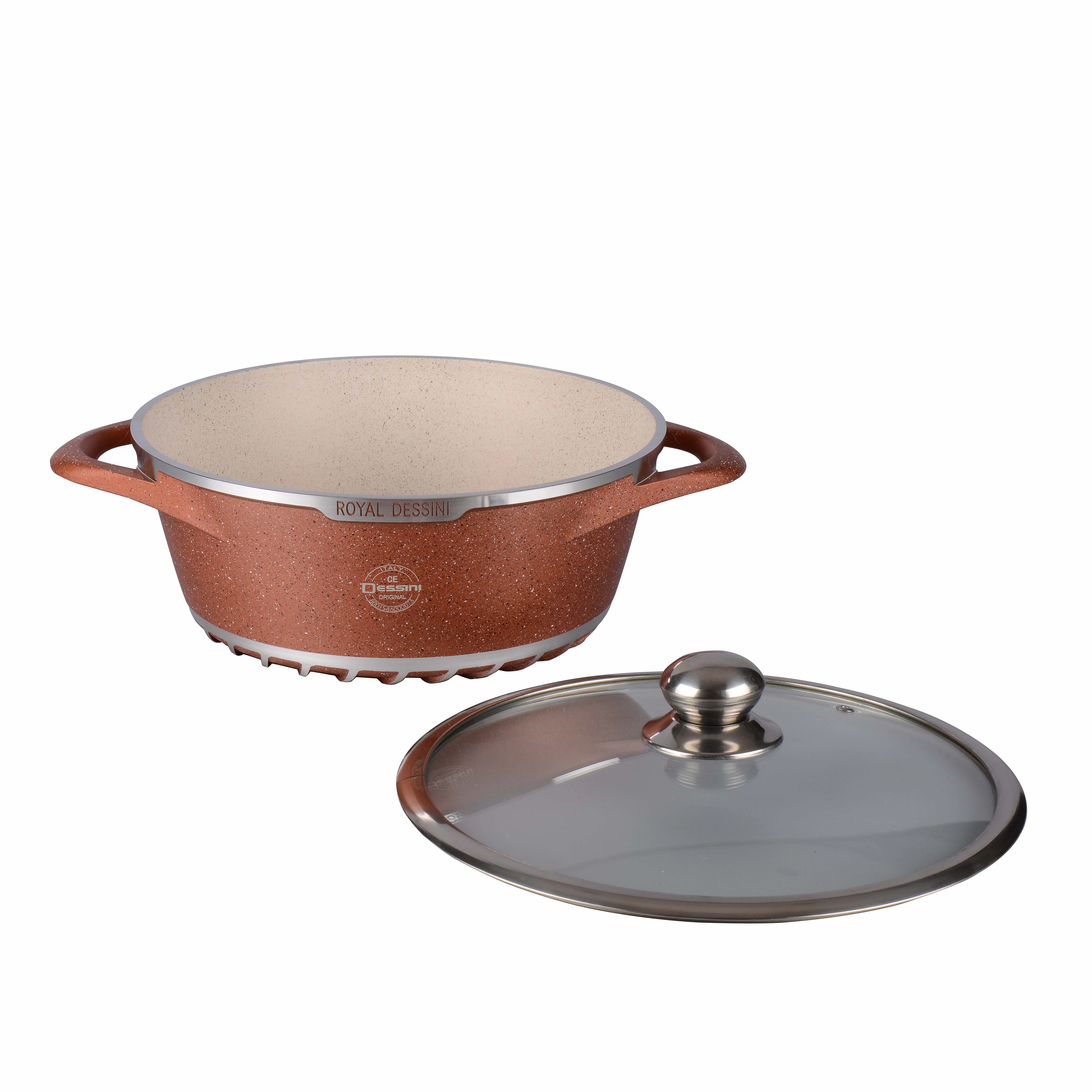 Custom Palm Restaurant Marble Stone Aluminum Pot Sets