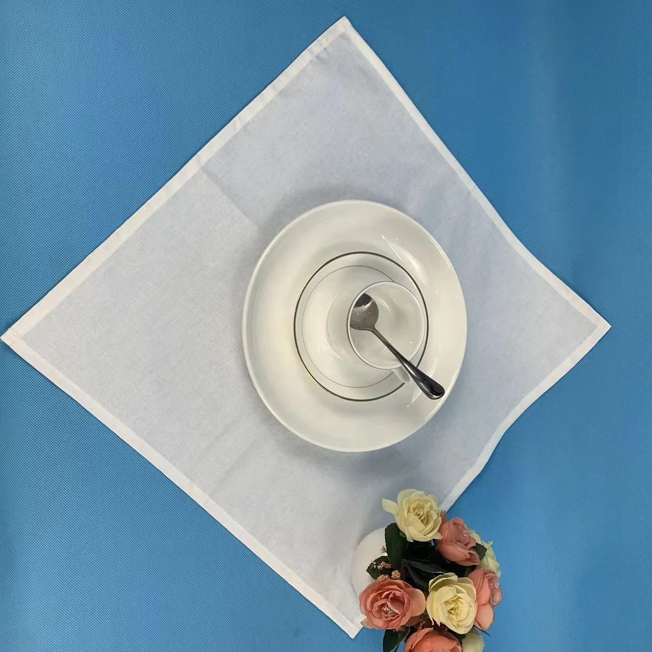 100% Cotton Cloth Fabric Table Napkins for Wedding Dinner Restaurant ...