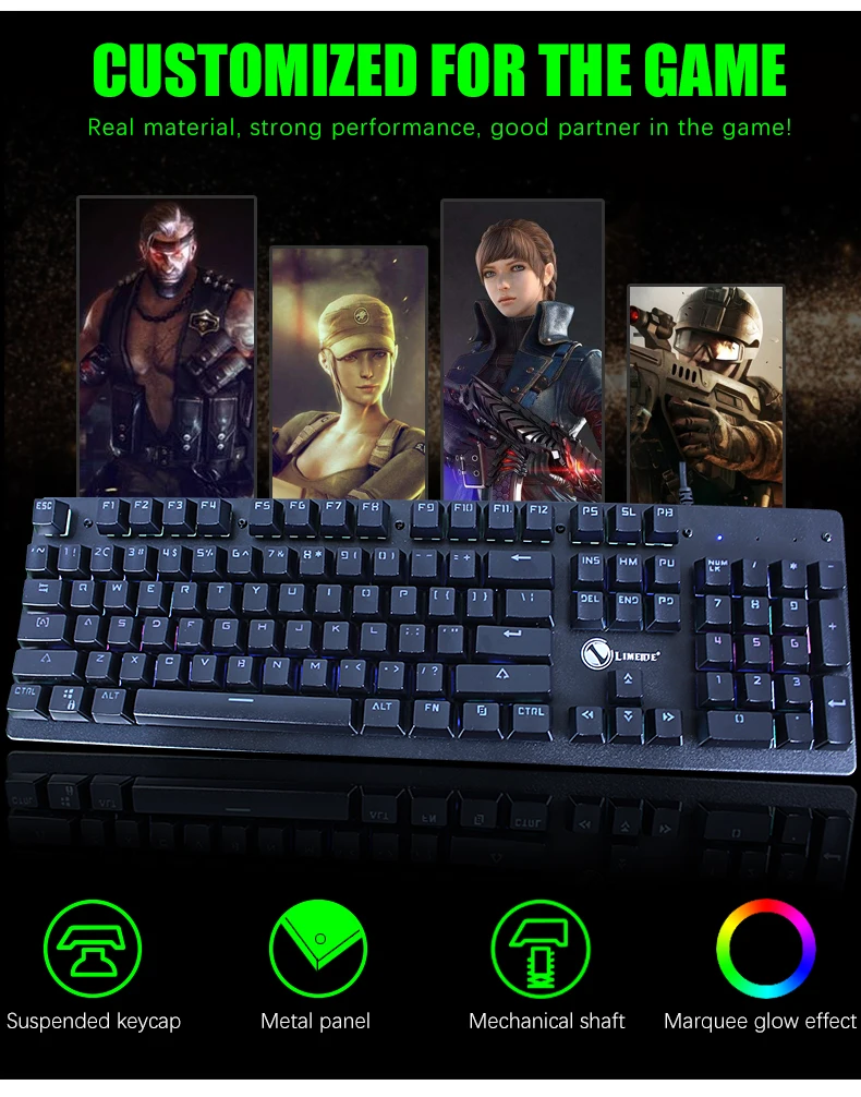 Limeide Mechanical Keyboard L1000 Classic Appearance Design Rgb Gaming ...