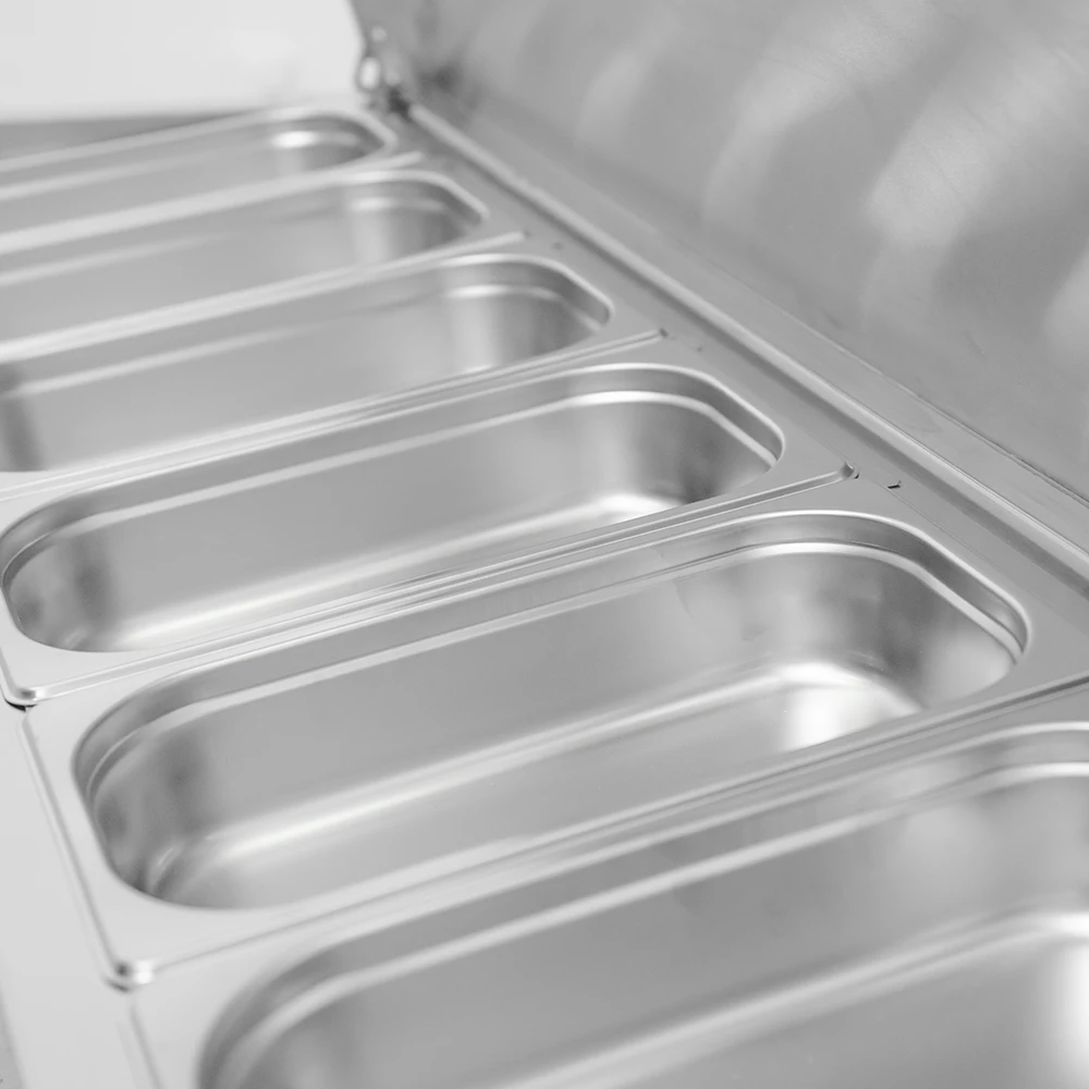 Support Customized Refrigerated Topping Unit VRX1200/330 Display Cooler ...