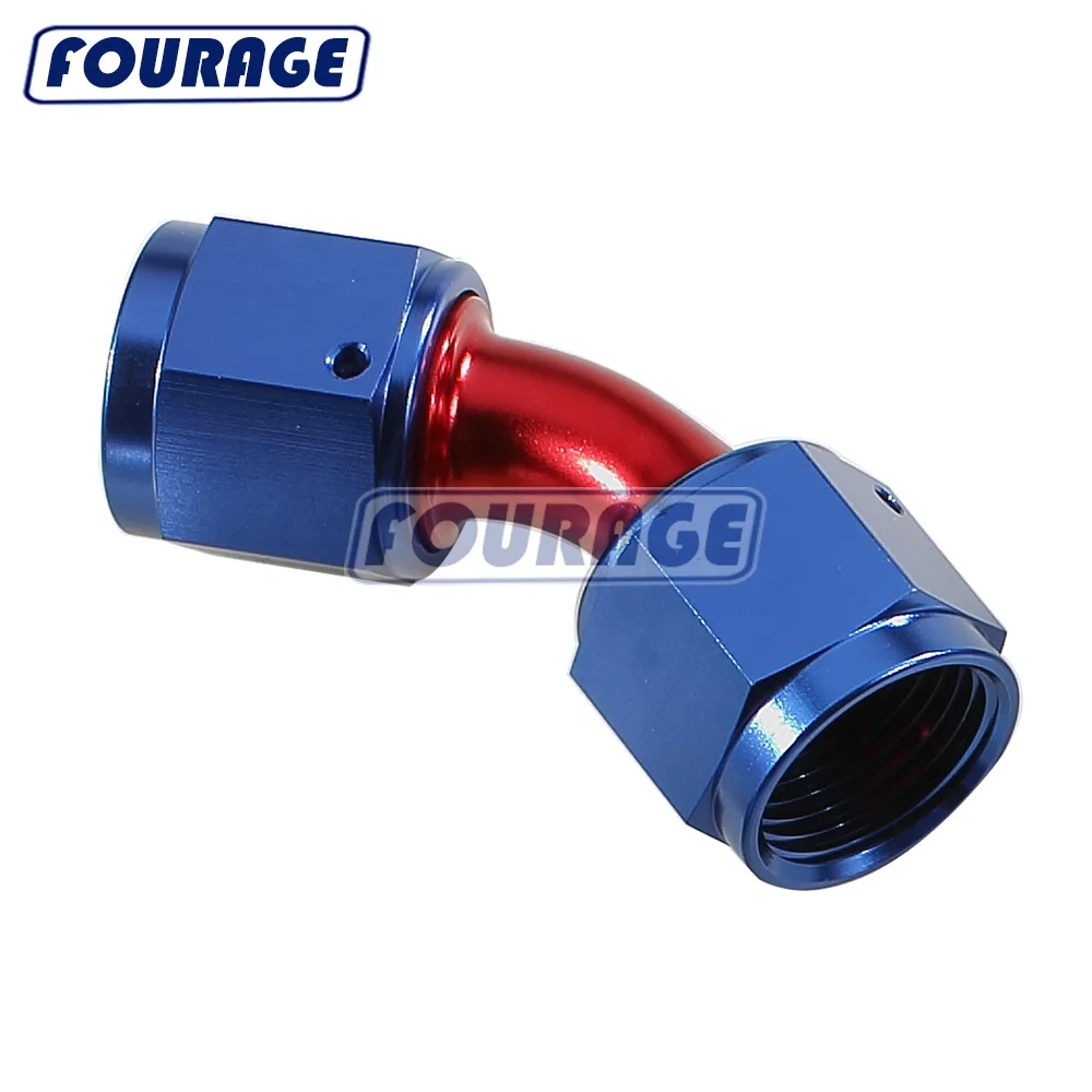 Auto Parts 45 Degree Elbow Aluminum An4 An4 An8 An10 An12 An16 Female Flare To Female Coupler ...