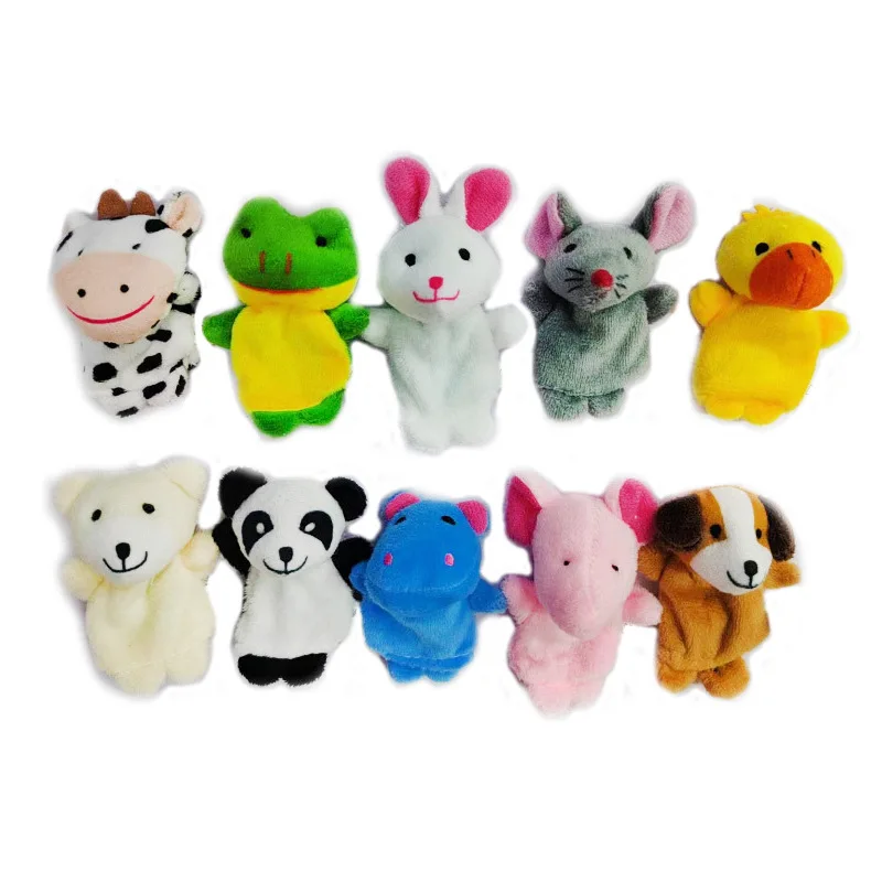 Plush Finger Puppets With Feet Cartoon Animal Finger Puppets Plush ...