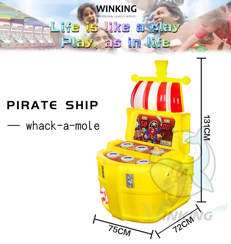 WINKING 2020 Hot Sale Coin Operated Pirate Ship Whack-a-mole Kids ...