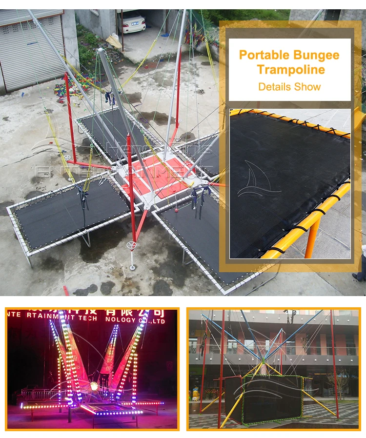 4 in 1 Bungee Jumping Trampoline - Fun for Kids & Adults
