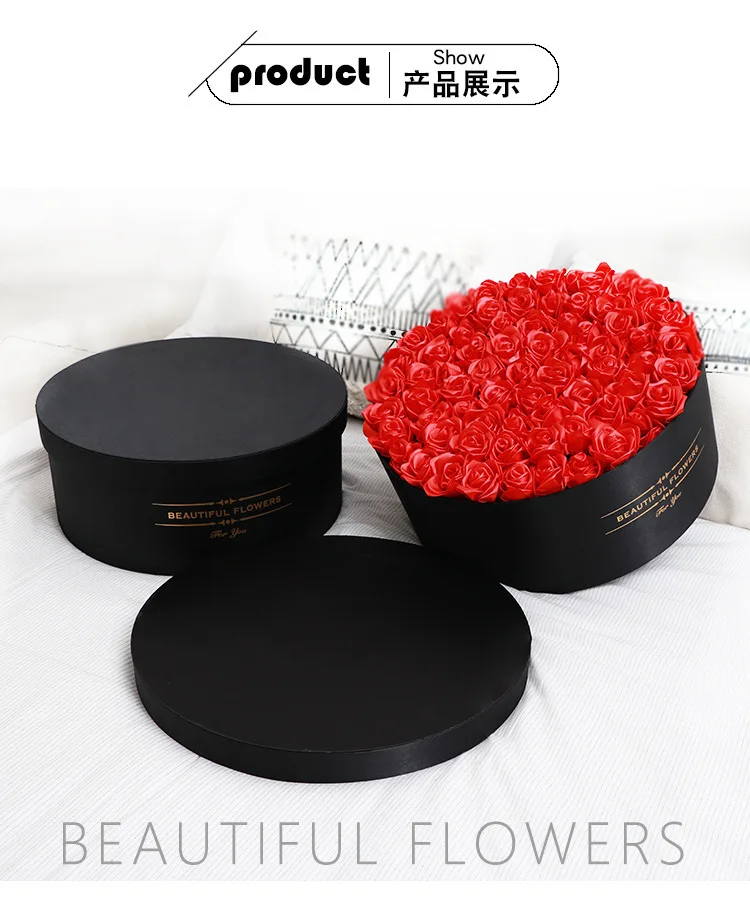 花圆筒盒花盒与屏幕豪华花盒为 99 朵玫瑰包装| Alibaba.com