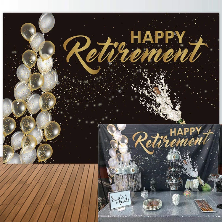 Custom Happy Retirement Backdrop - Perfect Party Decor