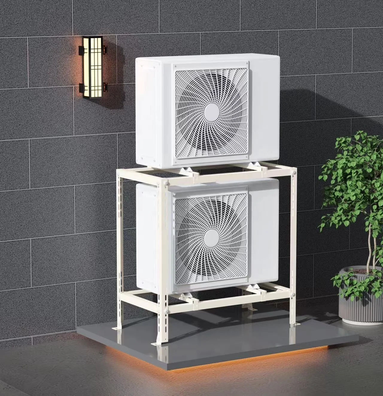 Heavy Duty Ground Stand For Ductless Split System Universal Ac Outdoor ...