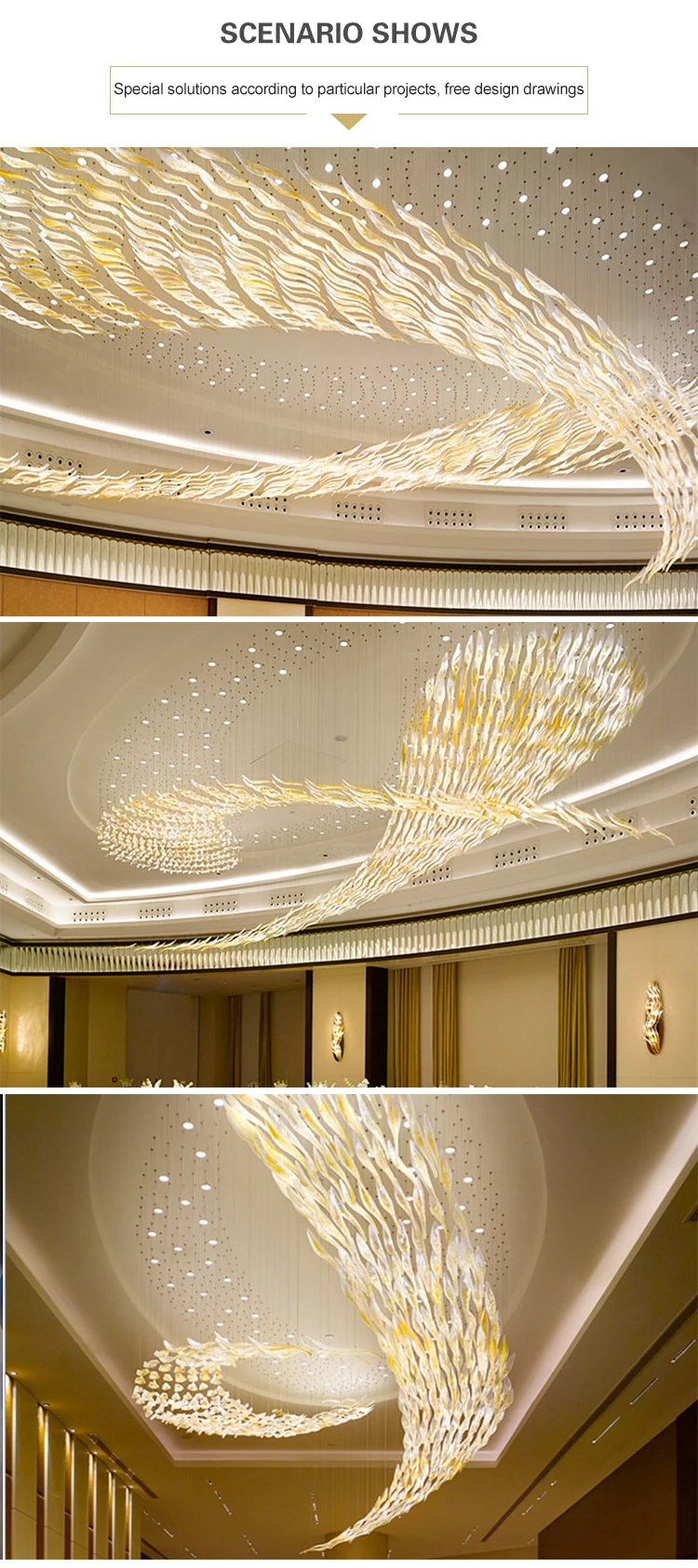 Customized Chandelier - Modern Lighting for Hotel Banquets