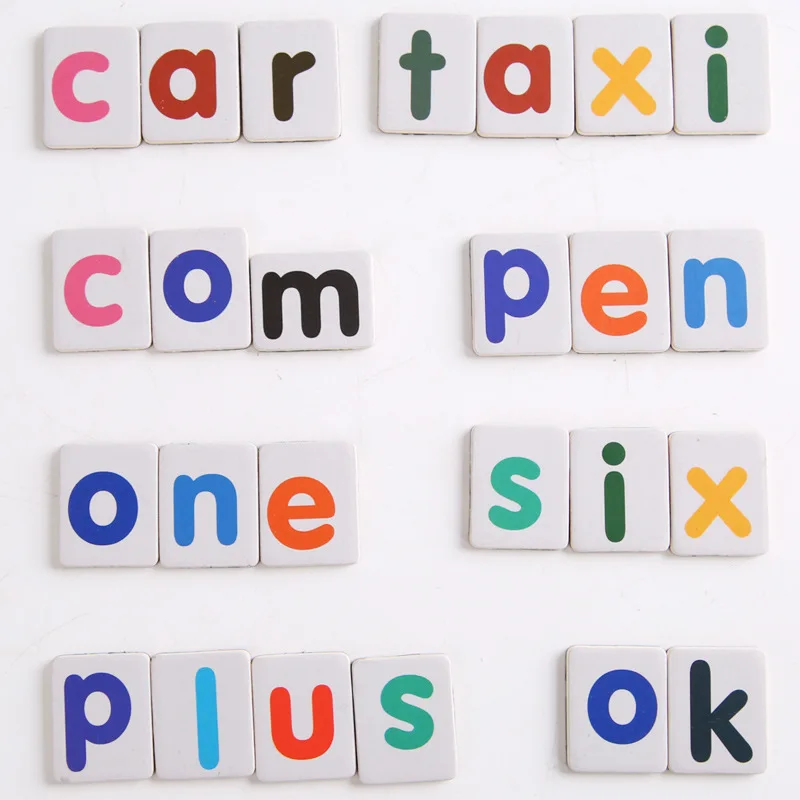 Letters Alphabet Magnets Educational Spelling Wooden Magnetic Puzzle ...