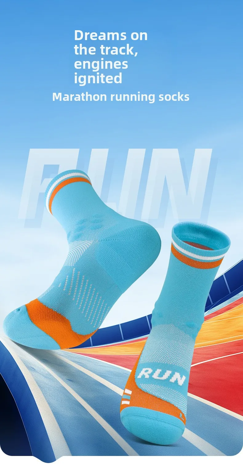 Marathon Running Socks Breathable Quick-Drying Hiking Sports Socks Men ...