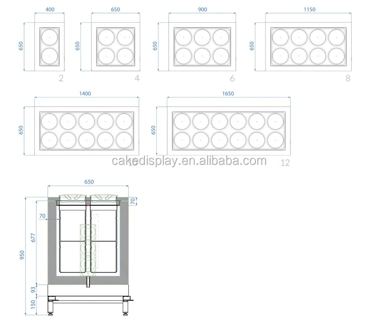Pozzetti Turkish Ice Cream Freezer Machine - 6 Pan Display Cooler for ...