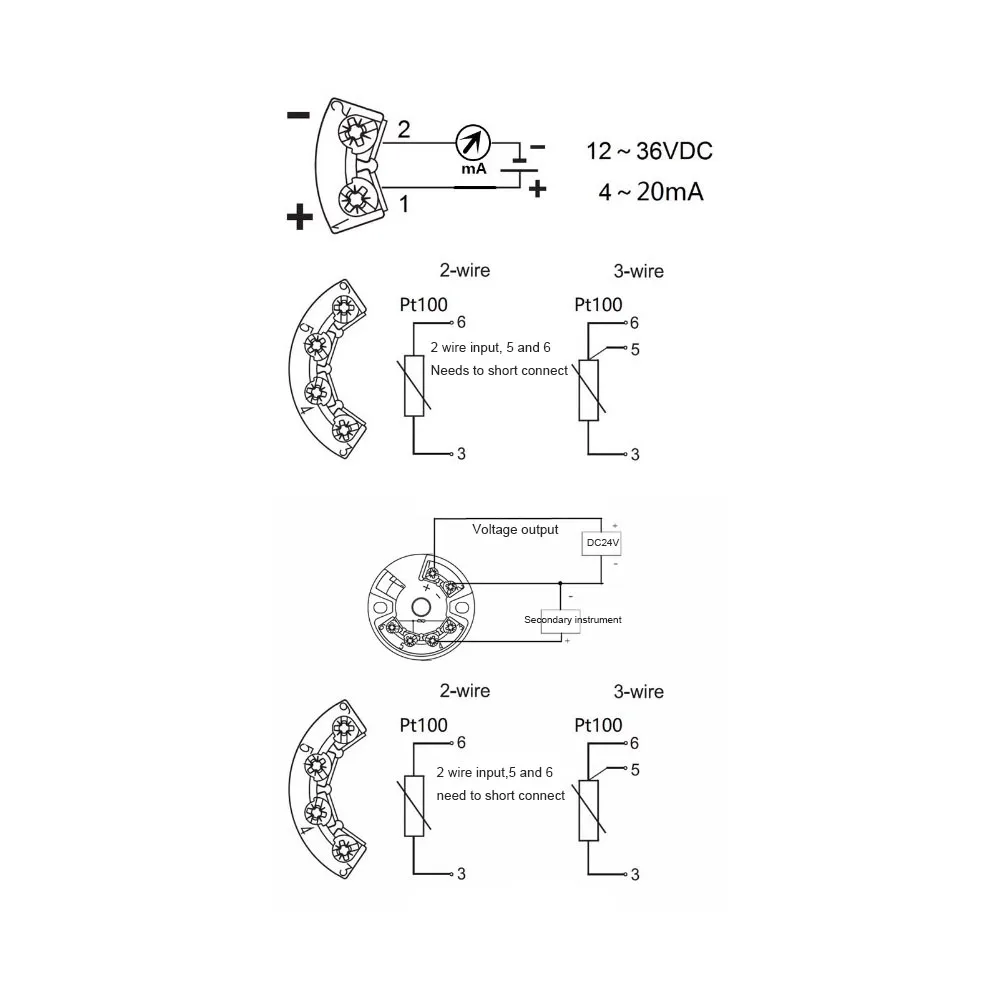 Taidacent RTD PT100 to 4-20ma Temperature Transmitter