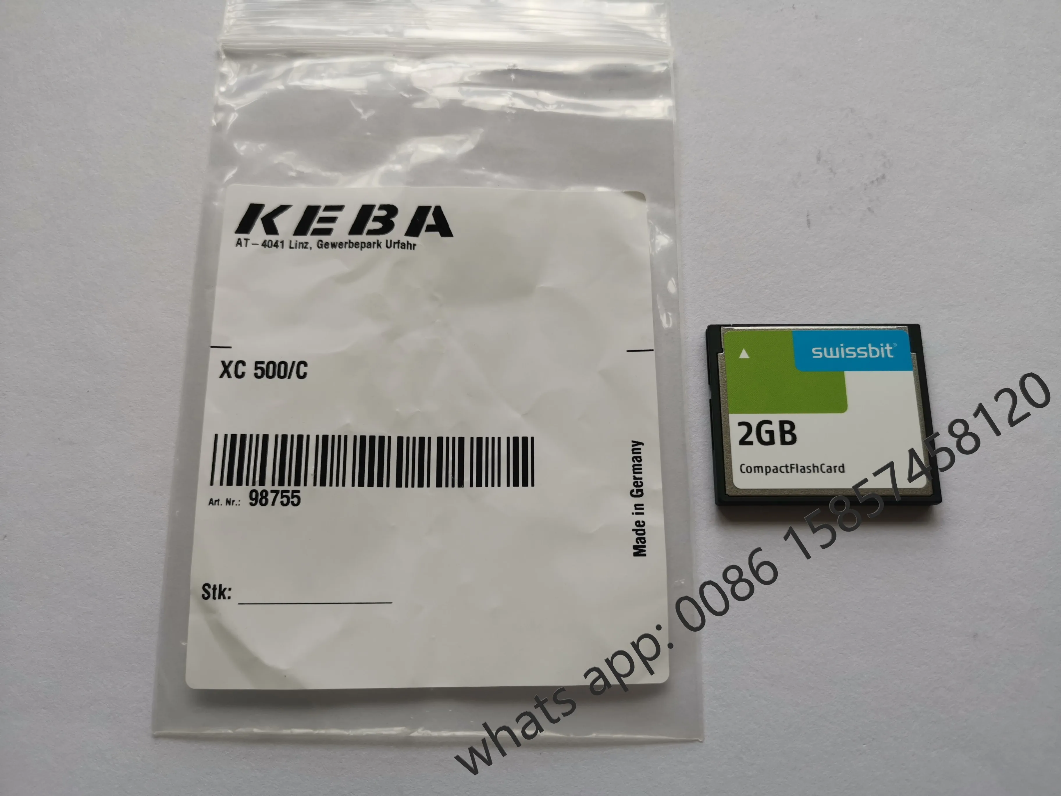 KEBA PLC Swissbit Compact Flash Card 2GB for Kemro XC 500/C