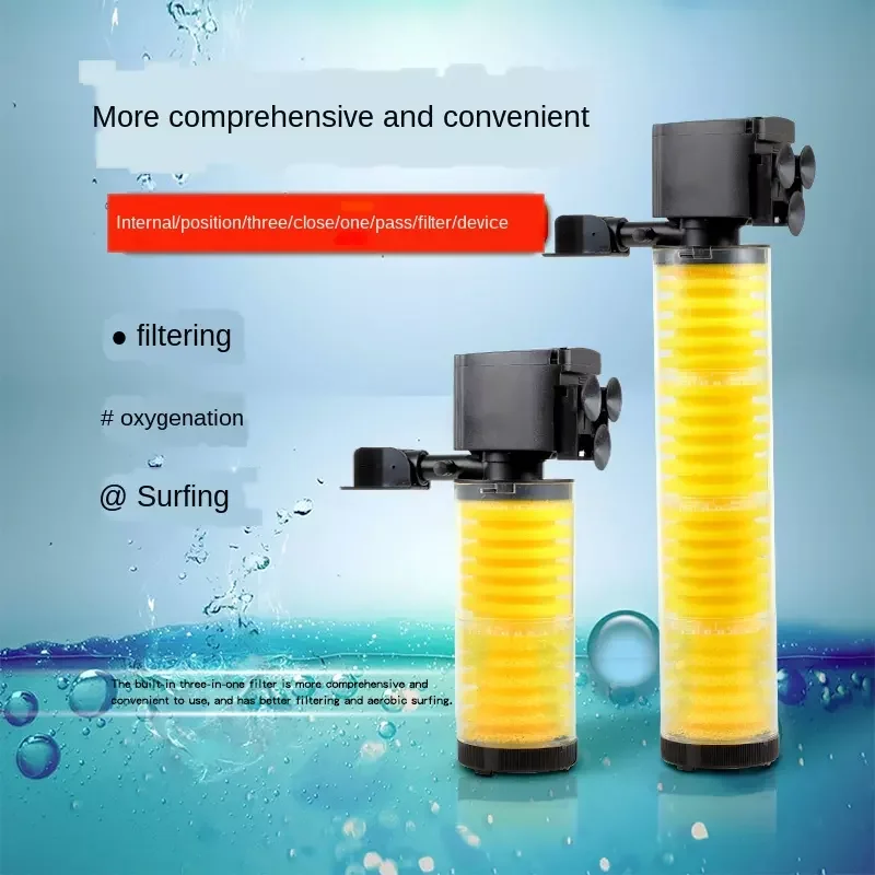 Sobo Fish Tank Filter Mute 3-in-1 Built-in Submersible Pump Aquarium ...