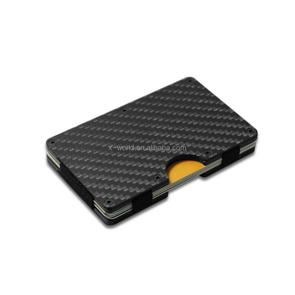 2019 Newest Design Carbon Fiber Rfid Blocking Minimalist Slim Aluminum ...