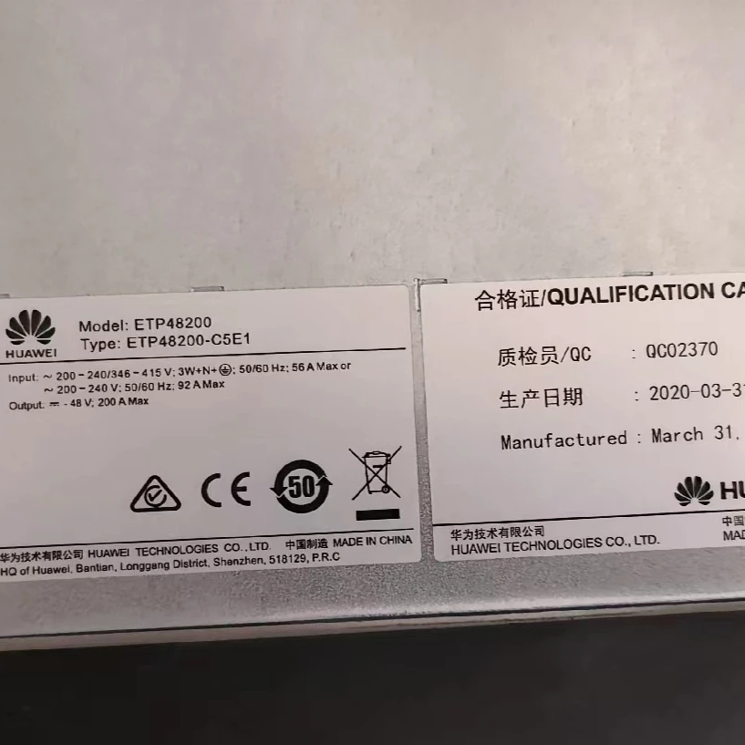 Huawei Etp48200-c5e1 5g Base Station Embedded Power Supply 48v200a Ac ...