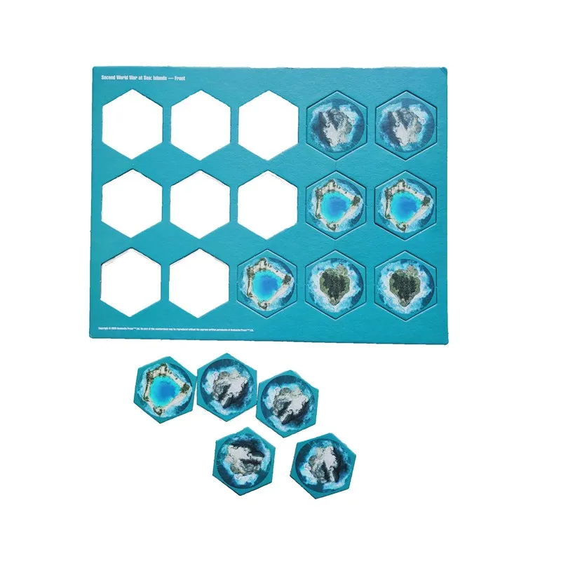 Die Cut Hexagon Cardboard Counters - Custom Board Game Pieces