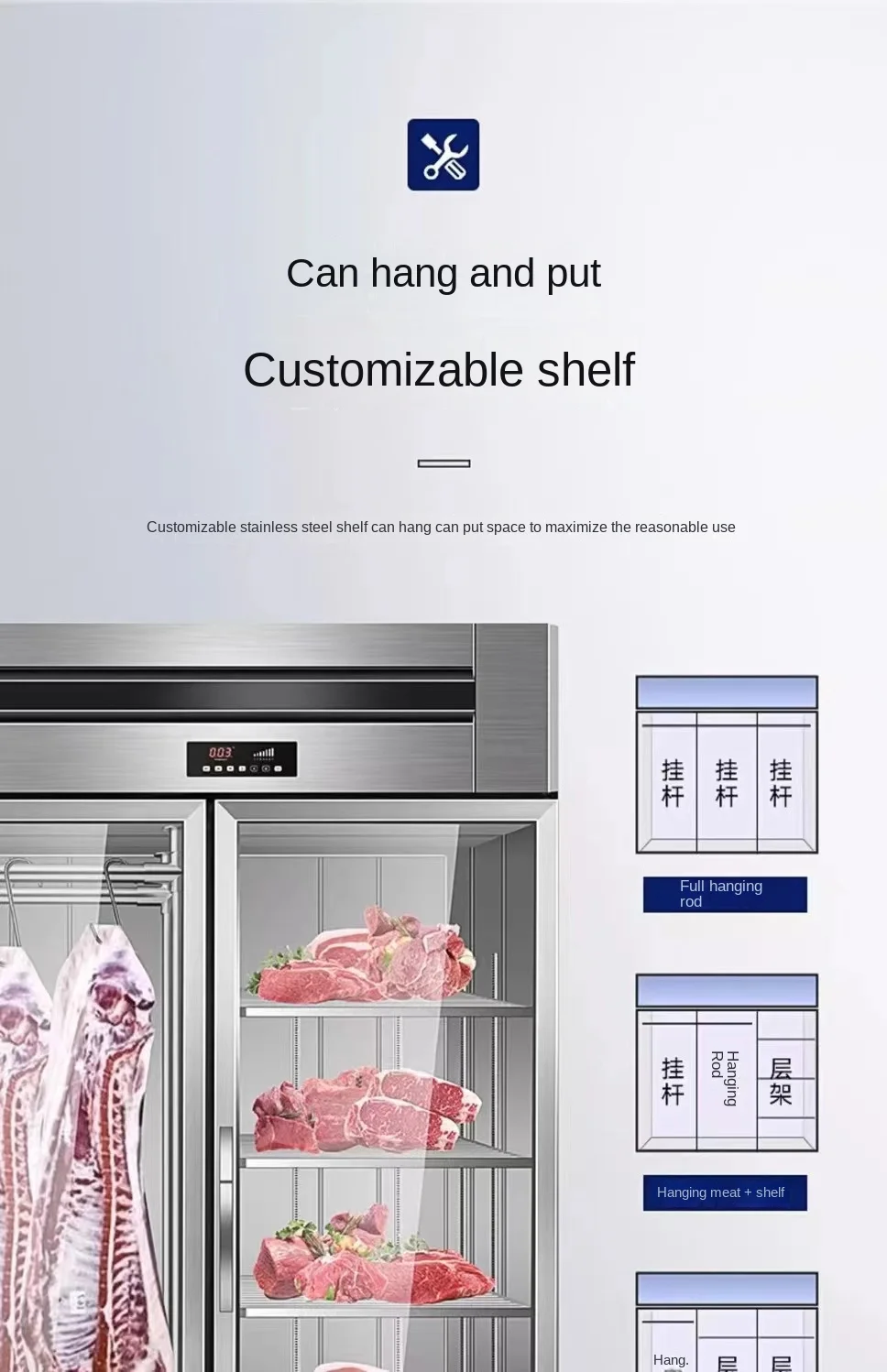 Commercial Vertical Freezer Acid Discharge Meat Preservation Cabinet ...