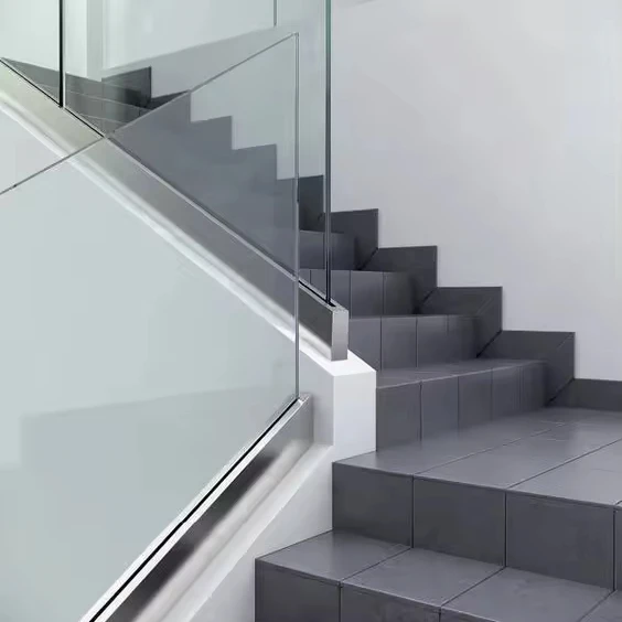 Outdoor Frameless Glass Balustrade Railing PC in Stock Satin Finish 8 ...