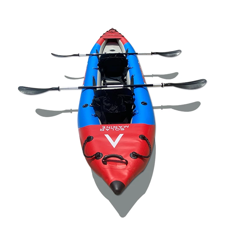SOLARMARINE 2 Person Tandem Inflatable Fishing Kayak With Air Mat Floor ...