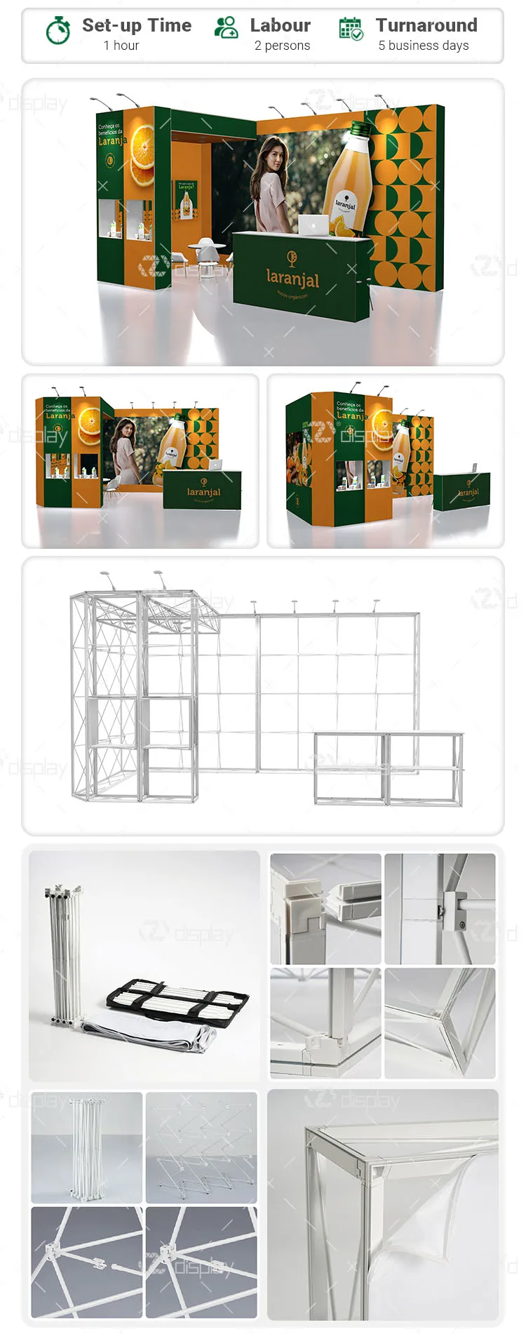 10x20ft America Portable Exhibition Booth Arch Backdrop Stand From ...
