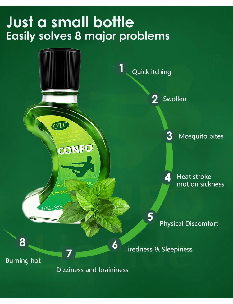 New Confo Natural Herbal Wind Medicate Refreshing Headache Wind Anti ...