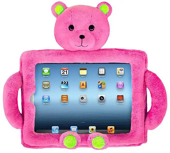 Custom Stuffed Teddy Bear Plush Animal Shaped Ipad Tablet Case Stand ...