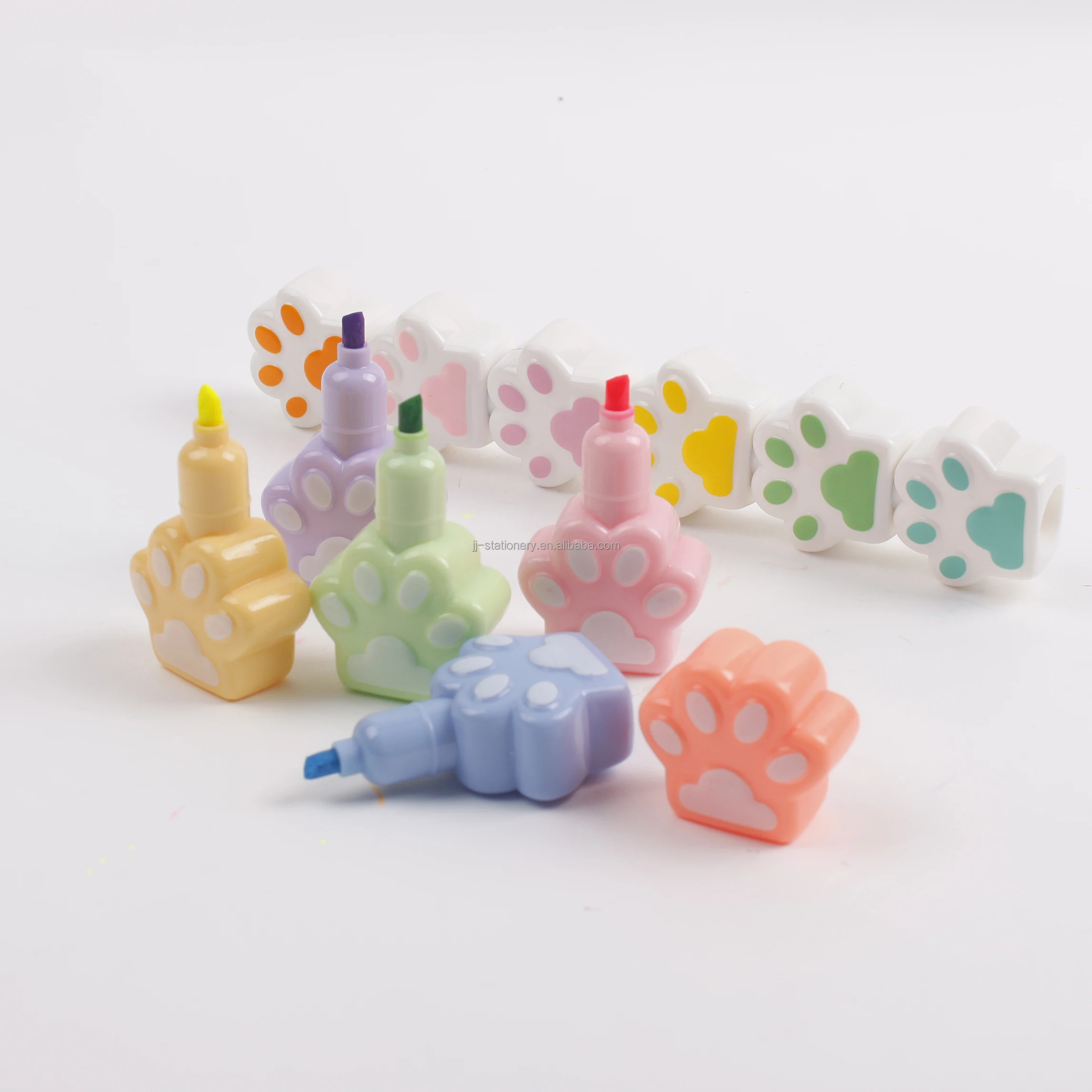 H-tone Stackable Highlighter Cute Animal Shape Cute Mini Highlighter ...