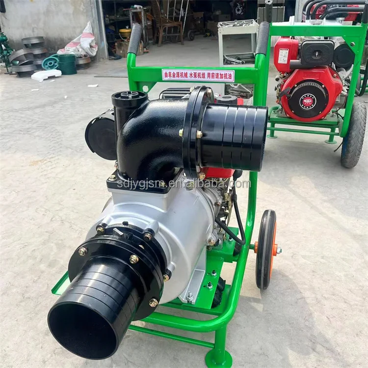 Hand Push 4-inch Diesel Engine Water Pump Electronic Ignition Self ...