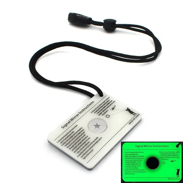 SOS Emergency Rescue Survival Reflective Mirror with Whistle