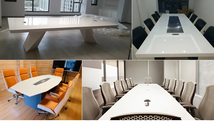Custom Made High Tech Regular 20 People Meeting Room Table